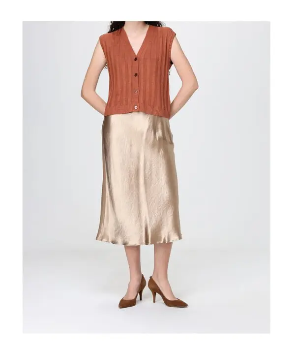 Max Mara Ribbed-knit Linen Gilet