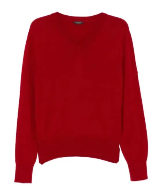 Balenciaga V-neck Long-sleeve Knitwear - Red