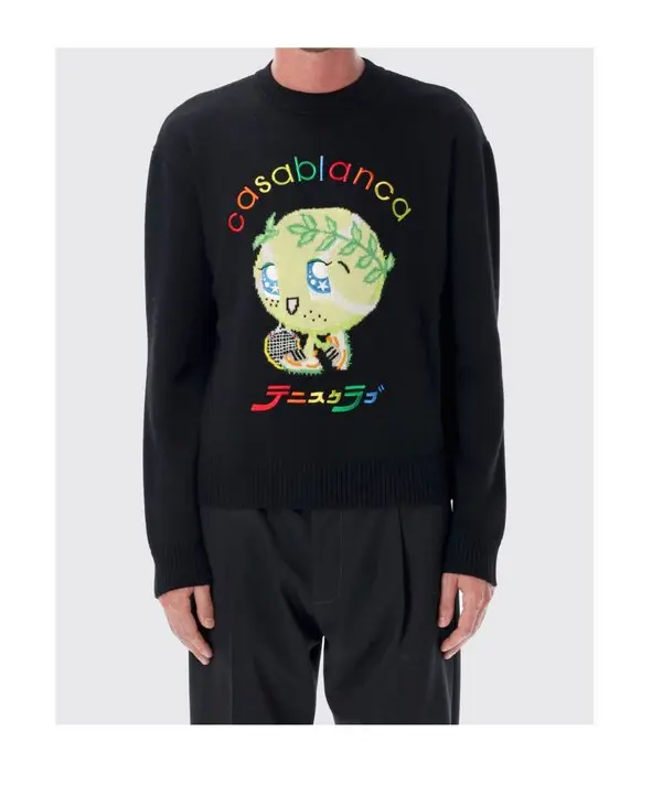 Casablanca Character Intarsia Knit Jumper