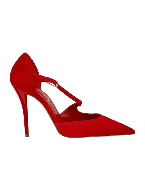 CHRISTIAN LOUBOUTIN 100mm Miss Ziggyta Pointed Buckle Pumps - Fever