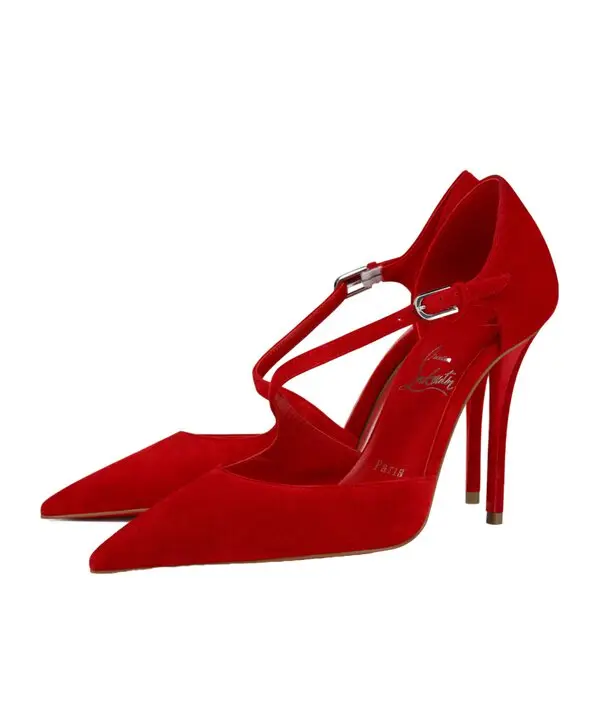 CHRISTIAN LOUBOUTIN 100mm Miss Ziggyta Pointed Buckle Pumps