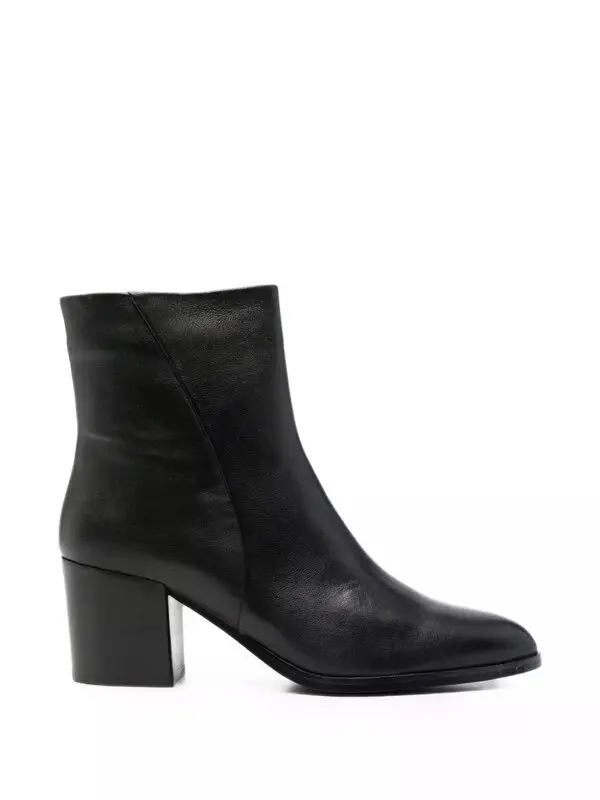 BRUNO PREMI Leather Ankle Boots - Black