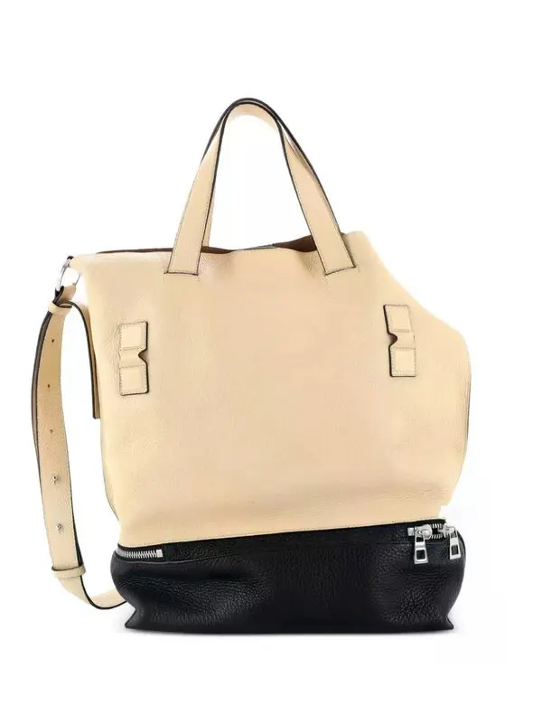 Loewe Expandable Shopper Leather Tote Bag - Black