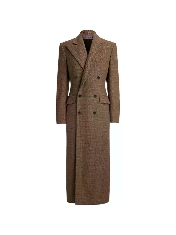 Ralph Lauren Affton Double-breasted Houndstooth Coat