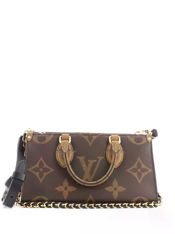 LOUIS VUITTON Onthego Chain Reverse Monogram Giant East West Tote Bag - Brown