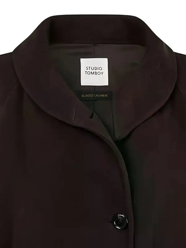 STUDIO TOMBOY Belted Shawl-collar Coat