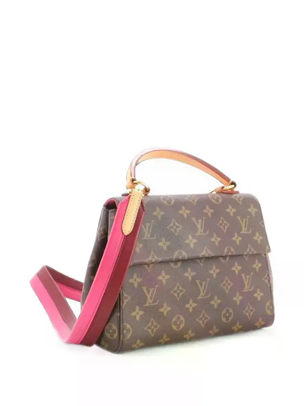 LOUIS VUITTON Cluny Top Handle Bag Monogram Canvas Bb Satchel - Brown
