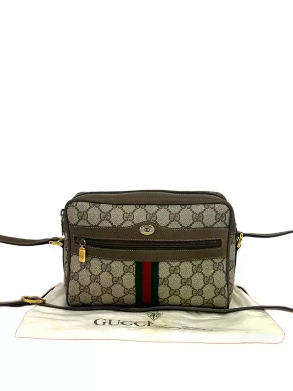 Gucci 1970-1980 Gg Supreme Web Crossbody Bag - Neutrals