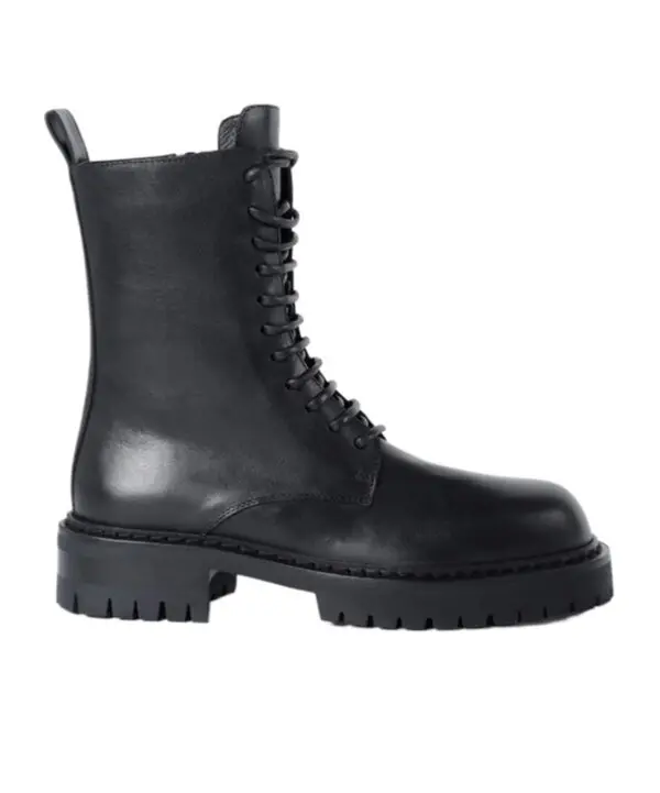 ANN DEMEULEMEESTER Round Toe Lace-up Boots