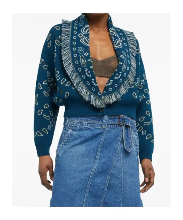 Alanui Bandana Jacquard Cardigen-bomber