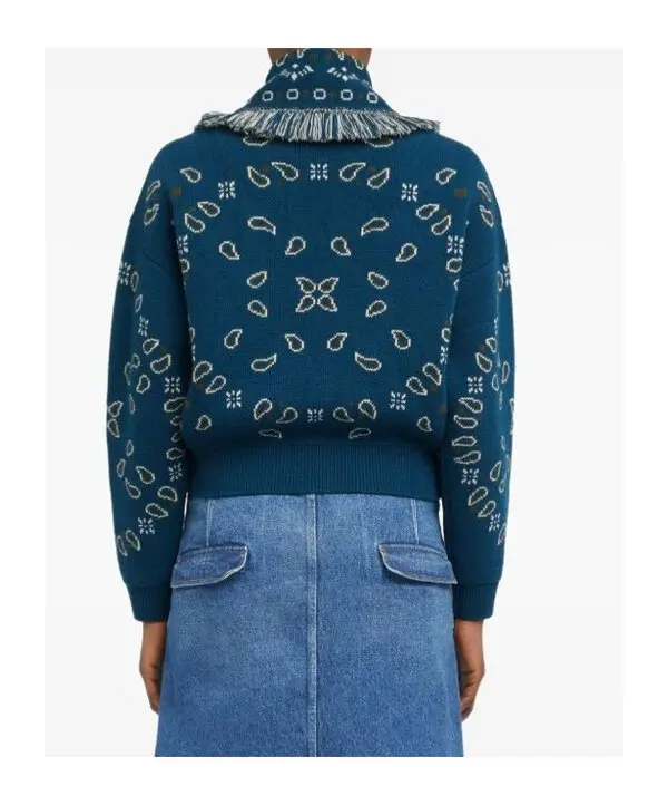 Alanui Bandana Jacquard Cardigen-bomber