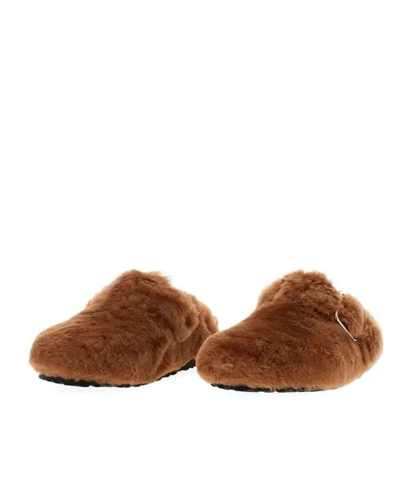 BIRKENSTOCK Boston Lamb Fur Flat Shoes