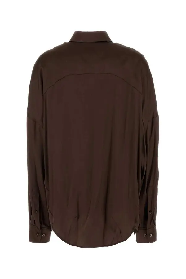 Dries Van Noten Long-sleeved Satin Blouse