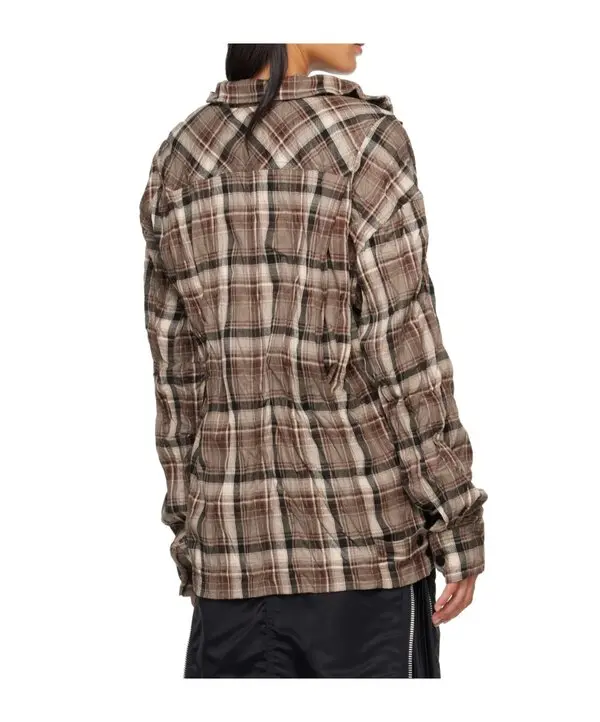OPEN YY Plaid Ruffled Shirt