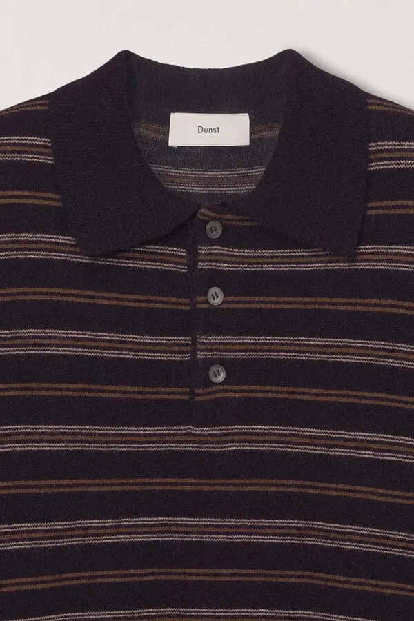 DUNST Striped Polo Shirt