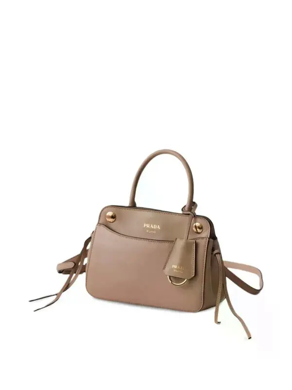 Prada Carry Mini Leather Handbag - Neutrals