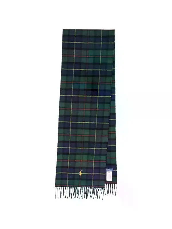 Polo Ralph Lauren Tartan Wool-cashmere Scarf - Green