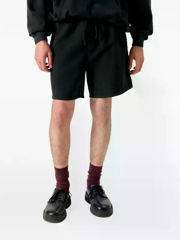 American Vintage Afaz Drawstring Cotton Shorts - Black