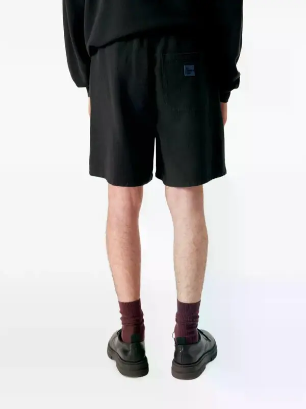 American Vintage Afaz Drawstring Cotton Shorts - Black