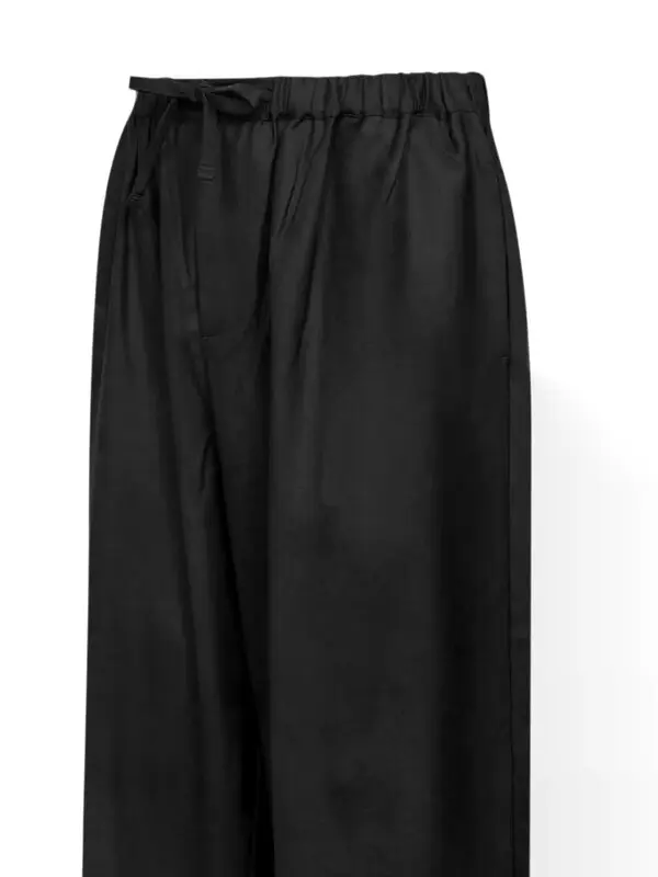 ROSE BURRITO Drawstring-waist Wool Trousers