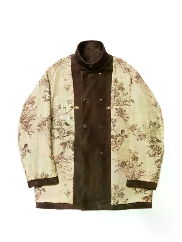 CALMLENCE Double-breasted Suede Jacket