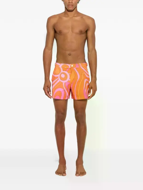 Emilio Pucci Marmo-print Swim Shorts