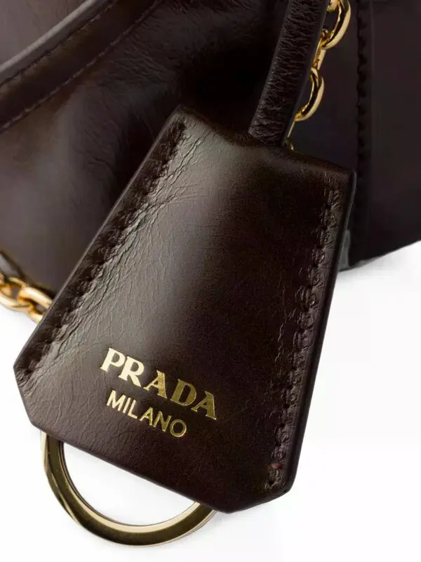 Prada Leather Shoulder Bag - Brown