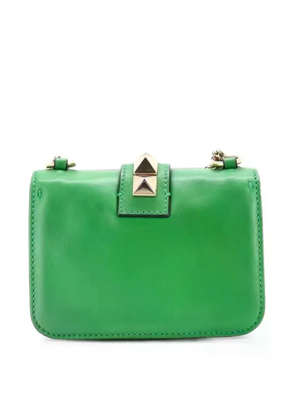 Valentino Garavani Glam Lock Shoulder Bag Leather Mini Crossbody Bag - Green