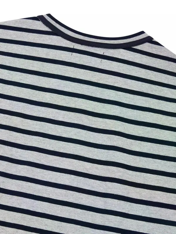 STUDIO TOMBOY Striped Henley-neck T-shirt