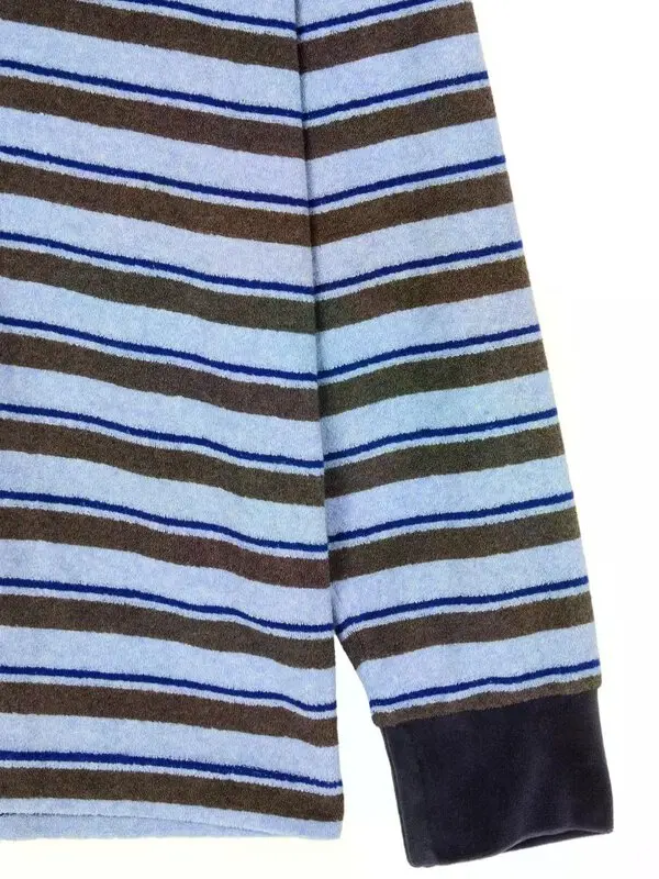 STUDIO TOMBOY Striped Long-sleeve Polo Shirt