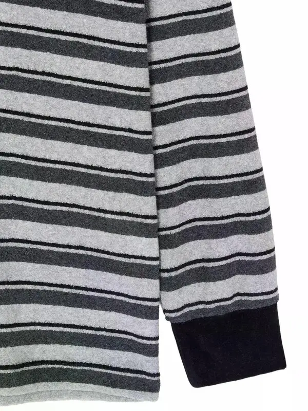 STUDIO TOMBOY Striped Long-sleeve Polo Shirt