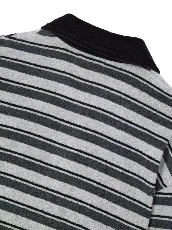 STUDIO TOMBOY Striped Long-sleeve Polo Shirt