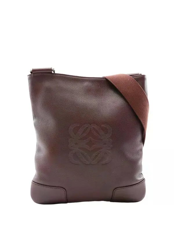 Loewe 2010-2026 Leather Anagram Crossbody Bag - Brown