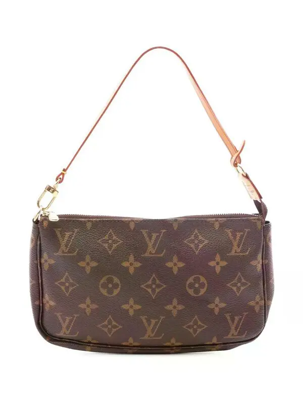 LOUIS VUITTON 1999 Monogram Pochette Accessoires Shoulder Bag - Brown