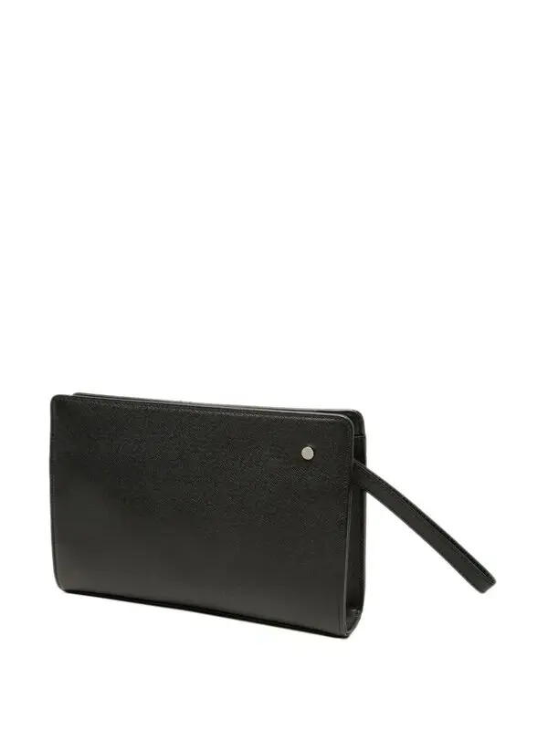 Burberry 2000-2017 Check Embossed Leather Trimmed Clutch Bag