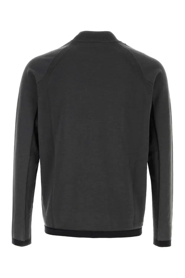 Stone Island Charcoal Wool Blend Sweater
