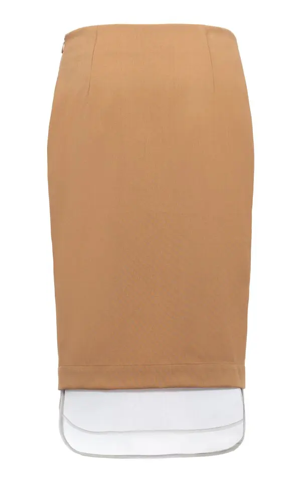 DES_PHEMMES Embellished Twill Midi Skirt