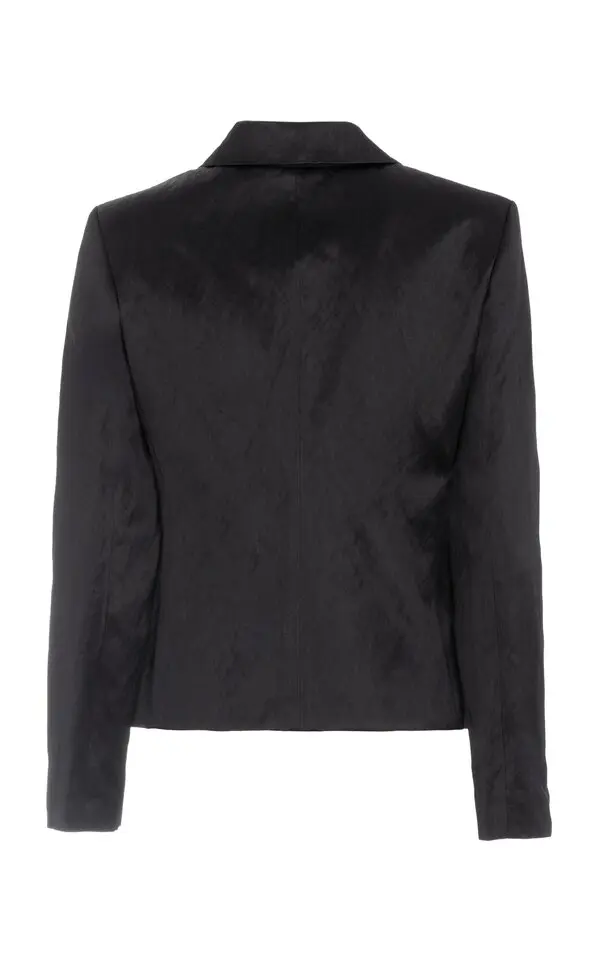 DES_PHEMMES Fitted Satin Blazer - Black