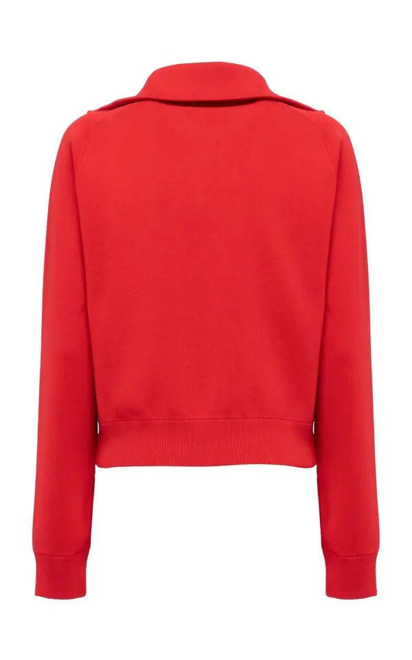 DES_PHEMMES Embroidered Knit Jacket - Red