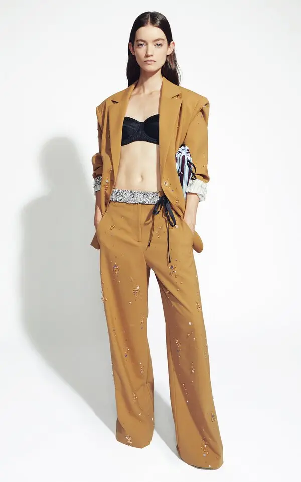 DES_PHEMMES Single-breasted Crepe Blazer