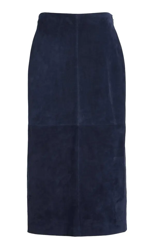 Simkhai Raven Midi Pencil Skirt - Navy