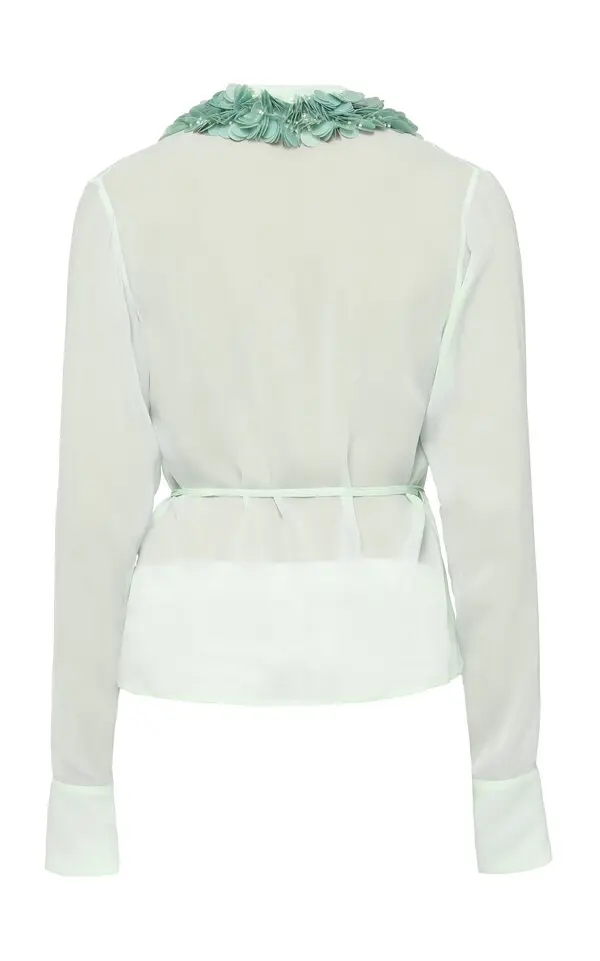 DES_PHEMMES Wrap Chiffon Top