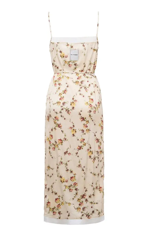 DES_PHEMMES Wrap Feathered Midi Dress