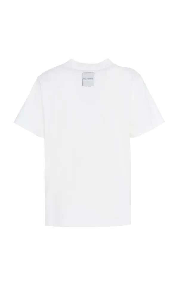 DES_PHEMMES Classic Embroidered Cotton T-shirt