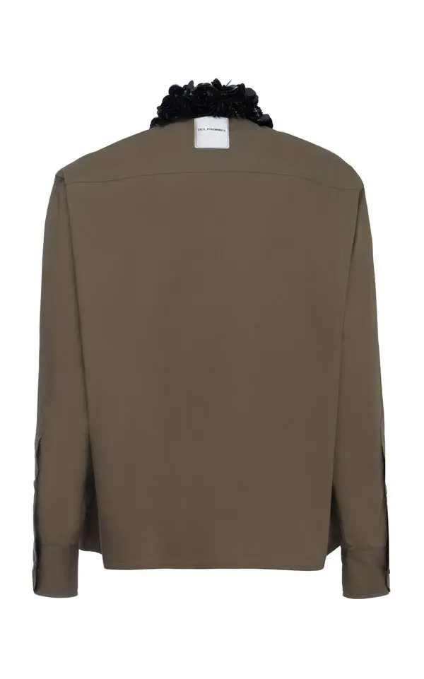 DES_PHEMMES Classic Embellished Cotton Shirt