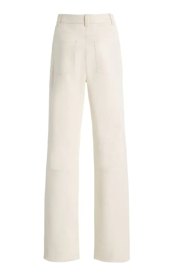 Simkhai Roselani Leather Straight-leg Pants