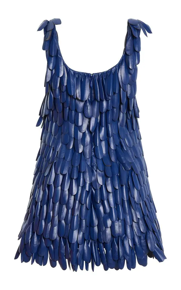 Simkhai Lilou Leather Mini Dress - Blue