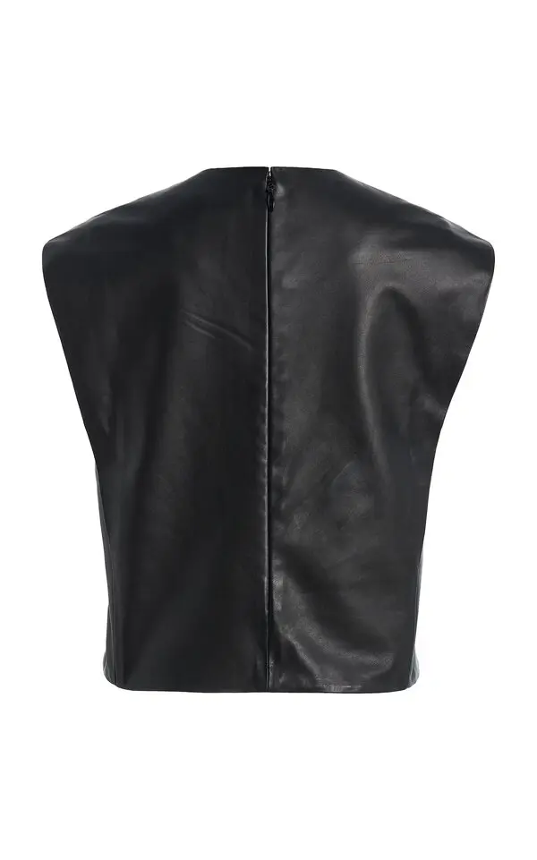 Simkhai Fontaine Leather Cropped Top