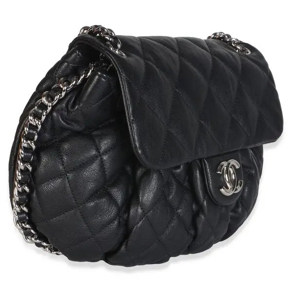 Chanel Washed Quilted Lambskin Chain Around Flap Bag