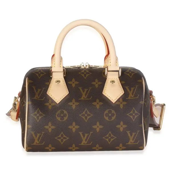 LOUIS VUITTON Beige Monogram Canvas Speedy Bandouliere 20
